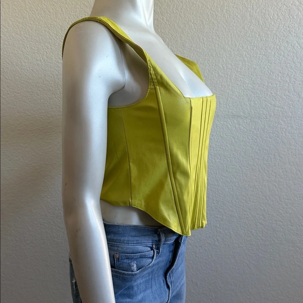 7 For All Mankind | Tops | 7 For All Mankind Faux Leather Corset Top ...